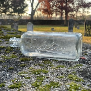 1920s Eckels Embalming Fluid Bottle/embossed Collectable Glass/vintage ...