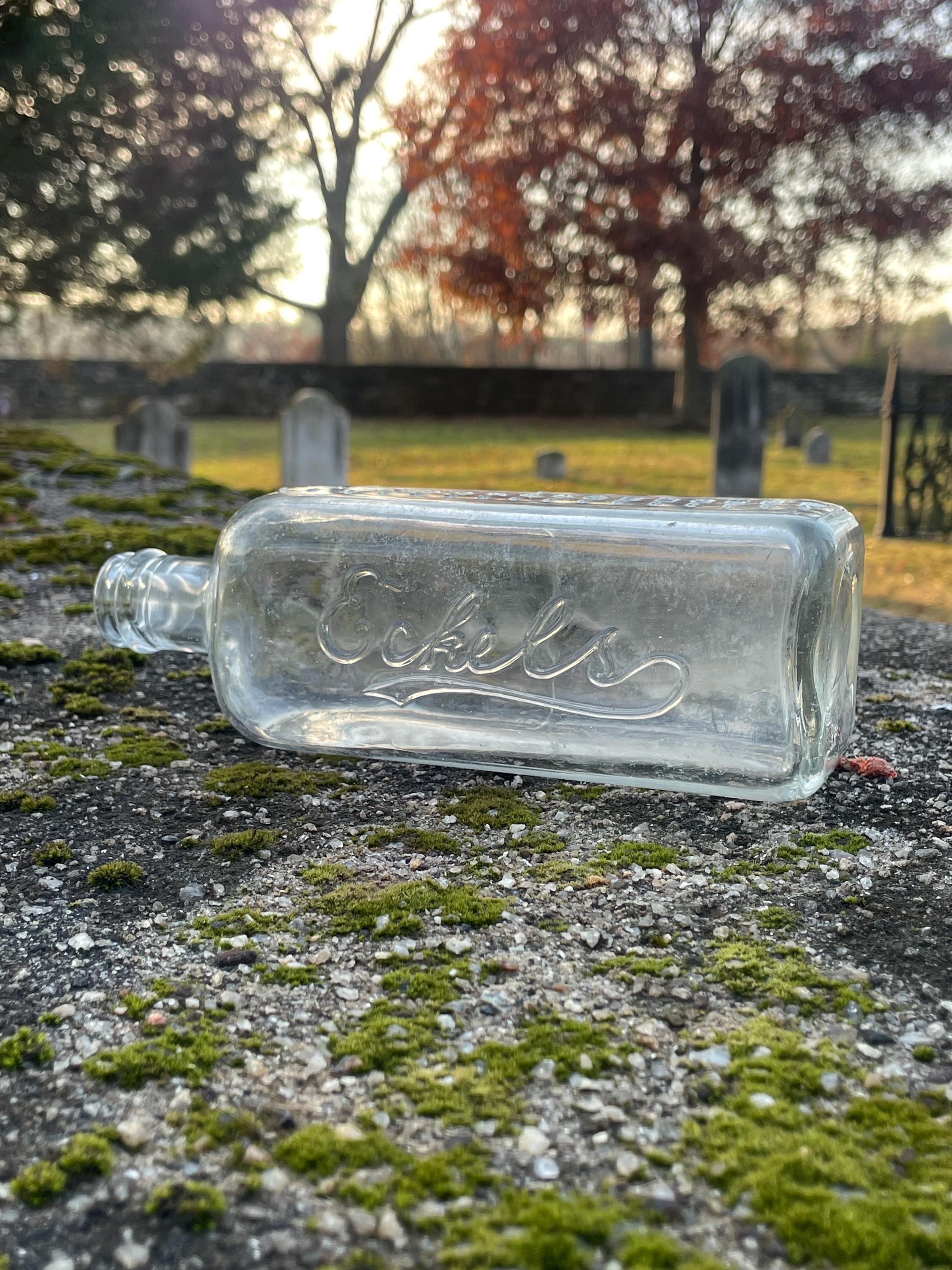 1920s Eckels Embalming Fluid Bottle/embossed Collectable Glass/vintage ...