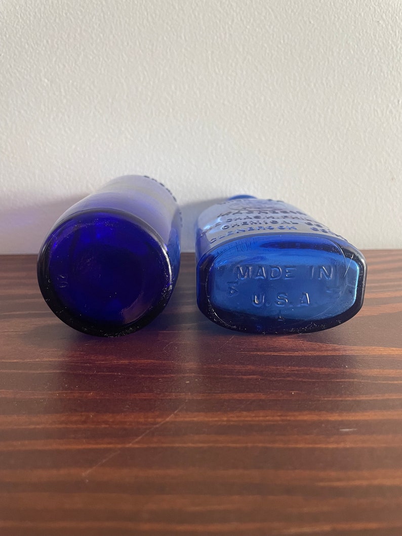 1930s Cobalt Blue Medicine Bottles/maryland Glass Co./milk of Magnesia ...