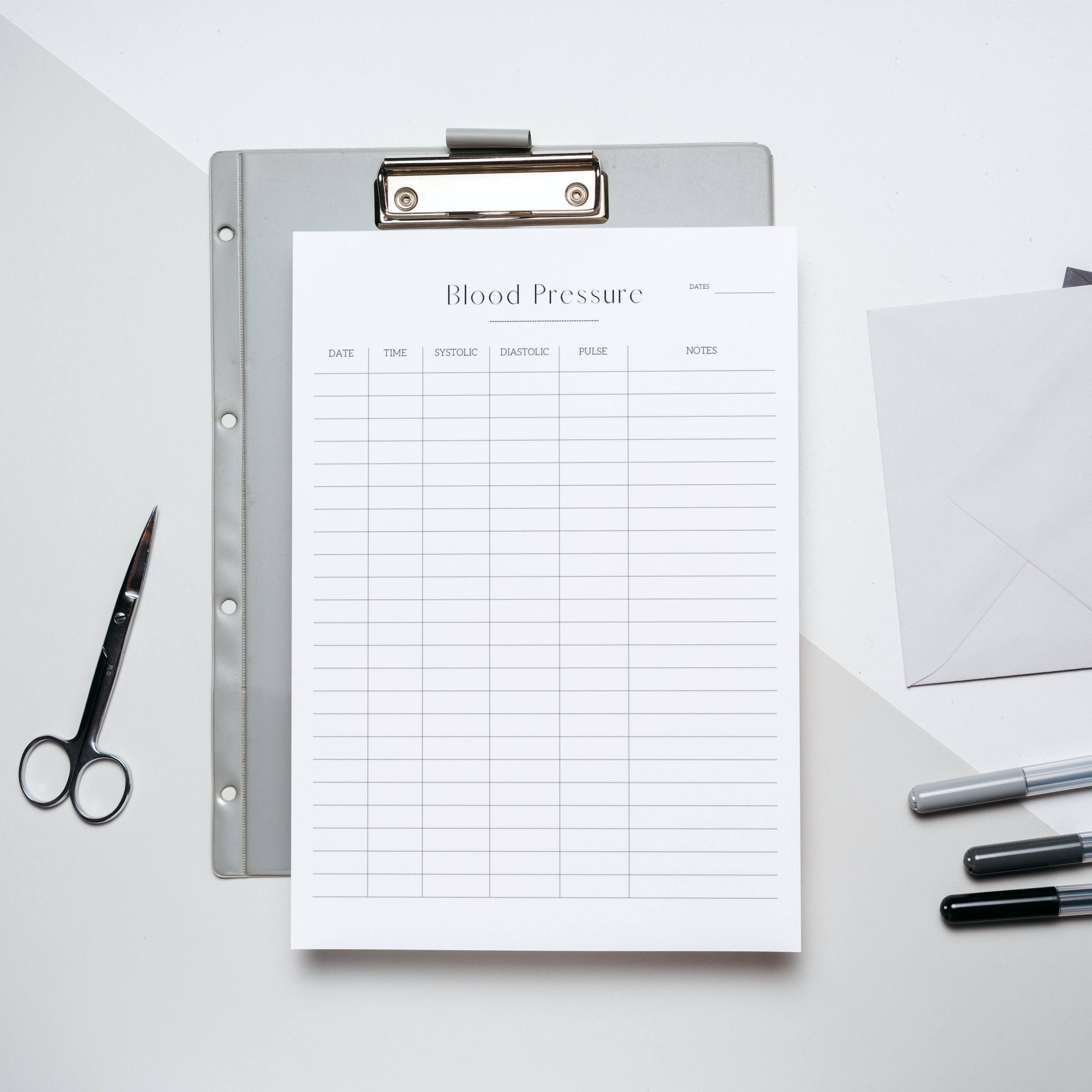 Printable Blood Pressure Log Book: Daily Tracker for Hypotension & High ...