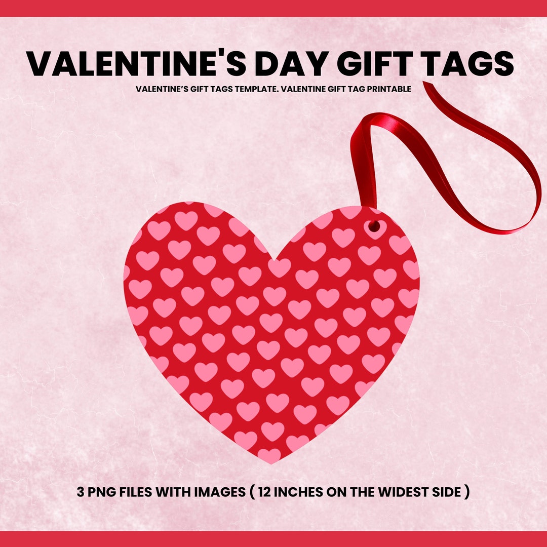 Printable Valentine's Day Gift Tag Template, Heart Gift Tag Template ...