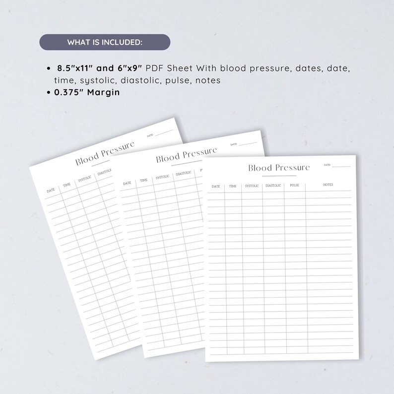 Printable Blood Pressure Log Book: Daily Tracker for Hypotension & High ...
