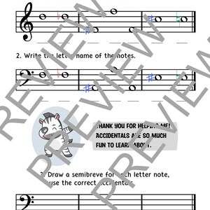 The Effects of Accidentals - Worksheet + Answ Key - Music Theory - Etsy