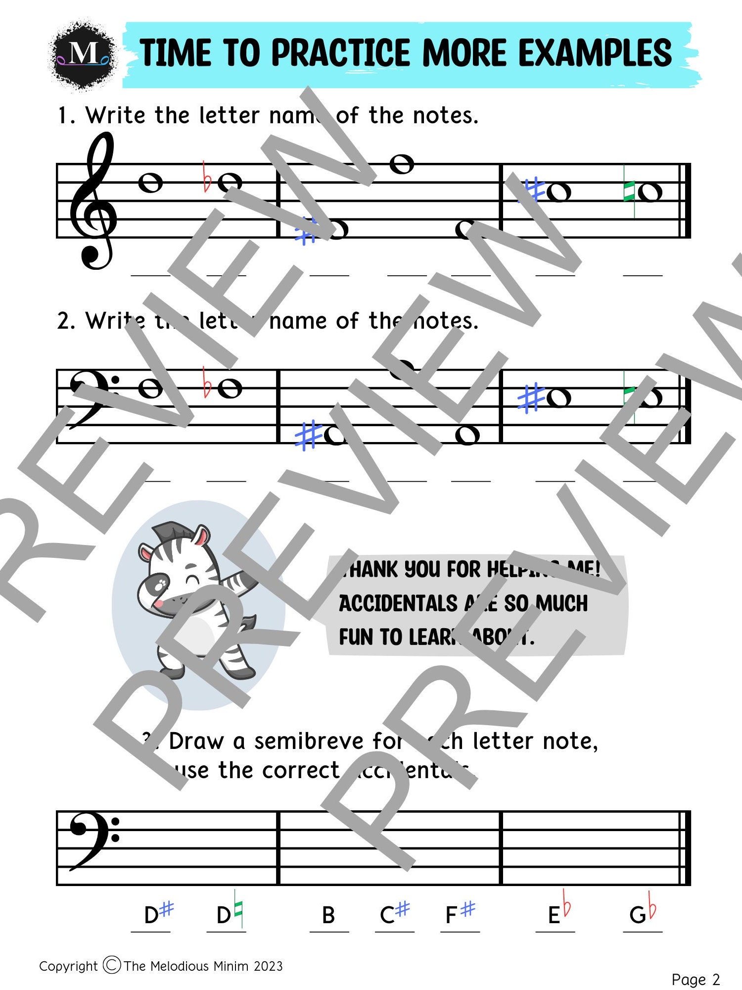 The Effects of Accidentals - Worksheet + Answ Key - Music Theory - Etsy
