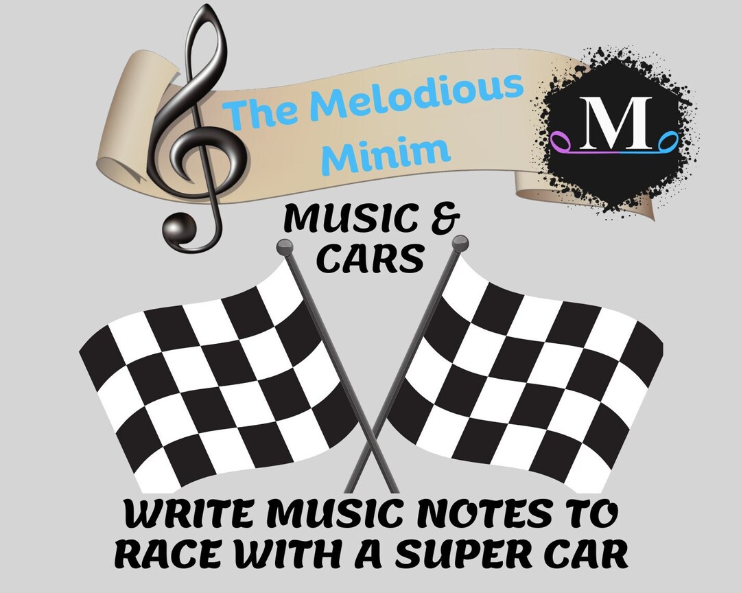Practice Writing Music Notes Fast Supercar Challenge Version - Etsy