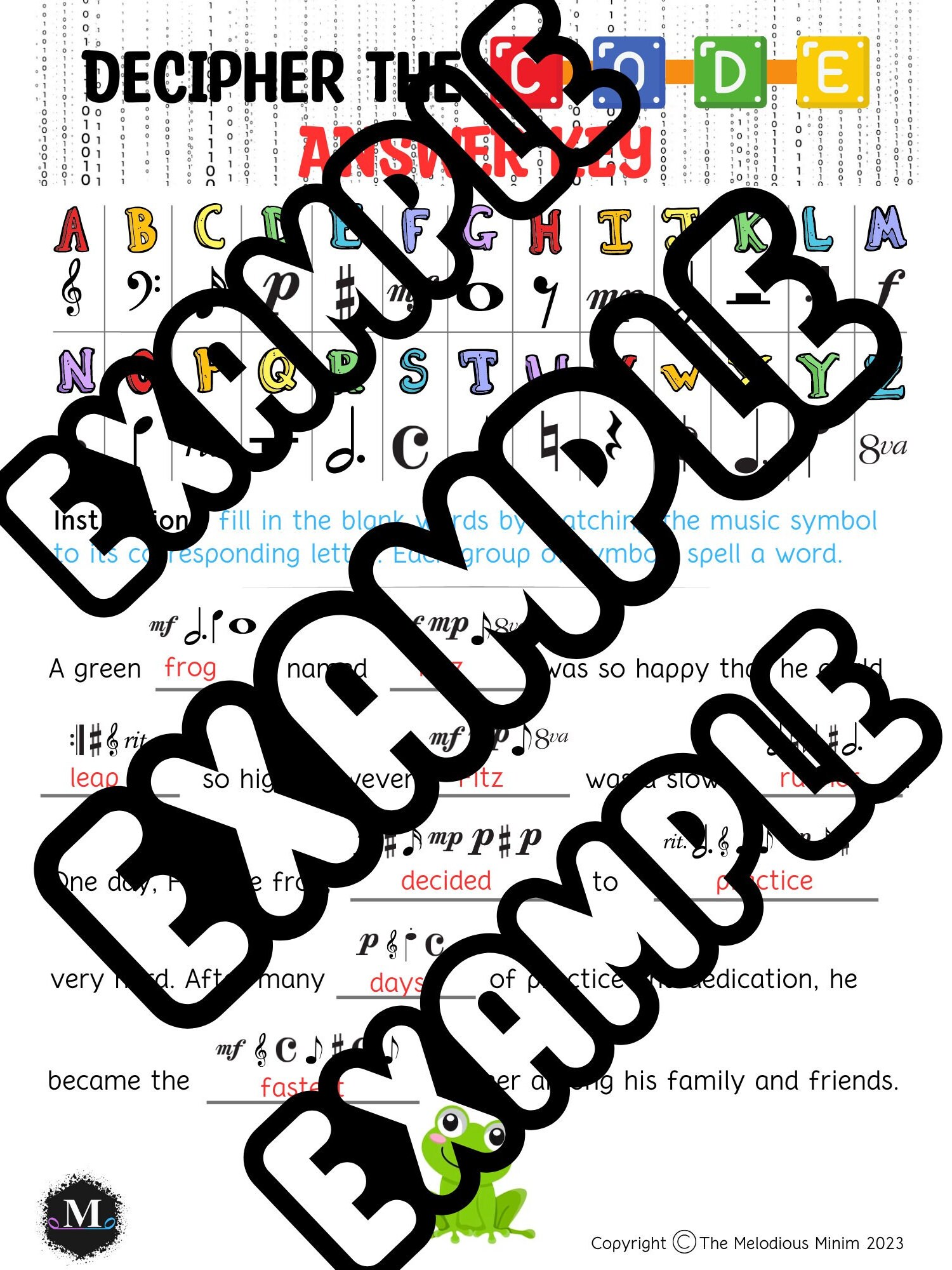 Crack the Coded Story With Music Symbols - Etsy