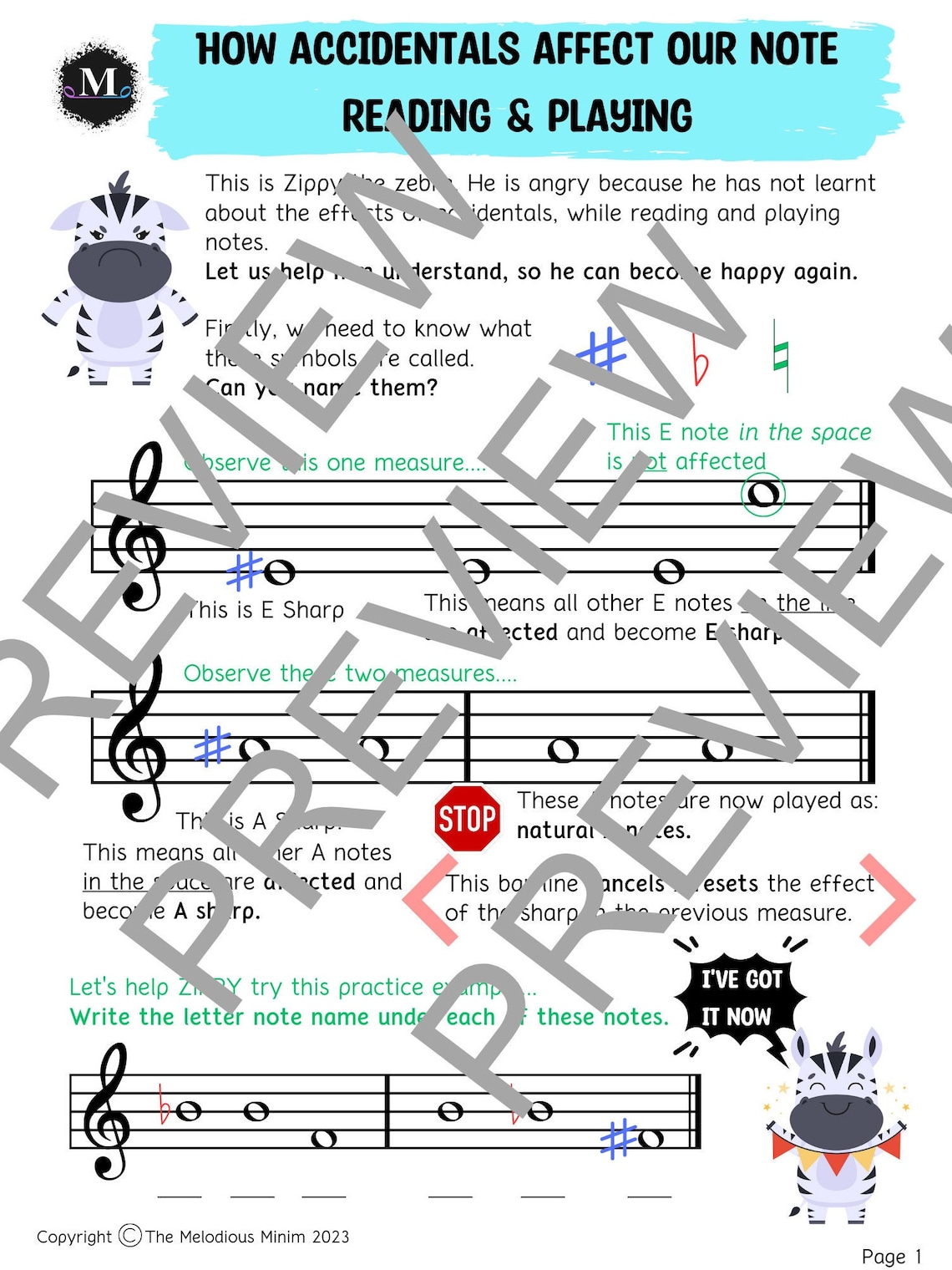 The Effects of Accidentals - Worksheet + Answ Key - Music Theory - Etsy