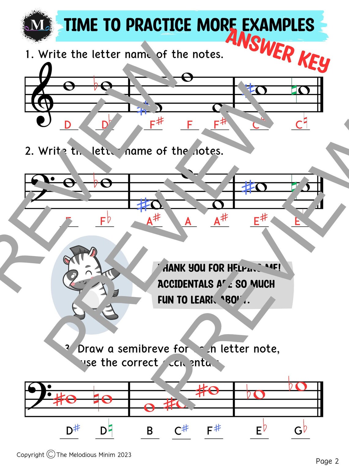 The Effects of Accidentals - Worksheet + Answ Key - Music Theory - Etsy