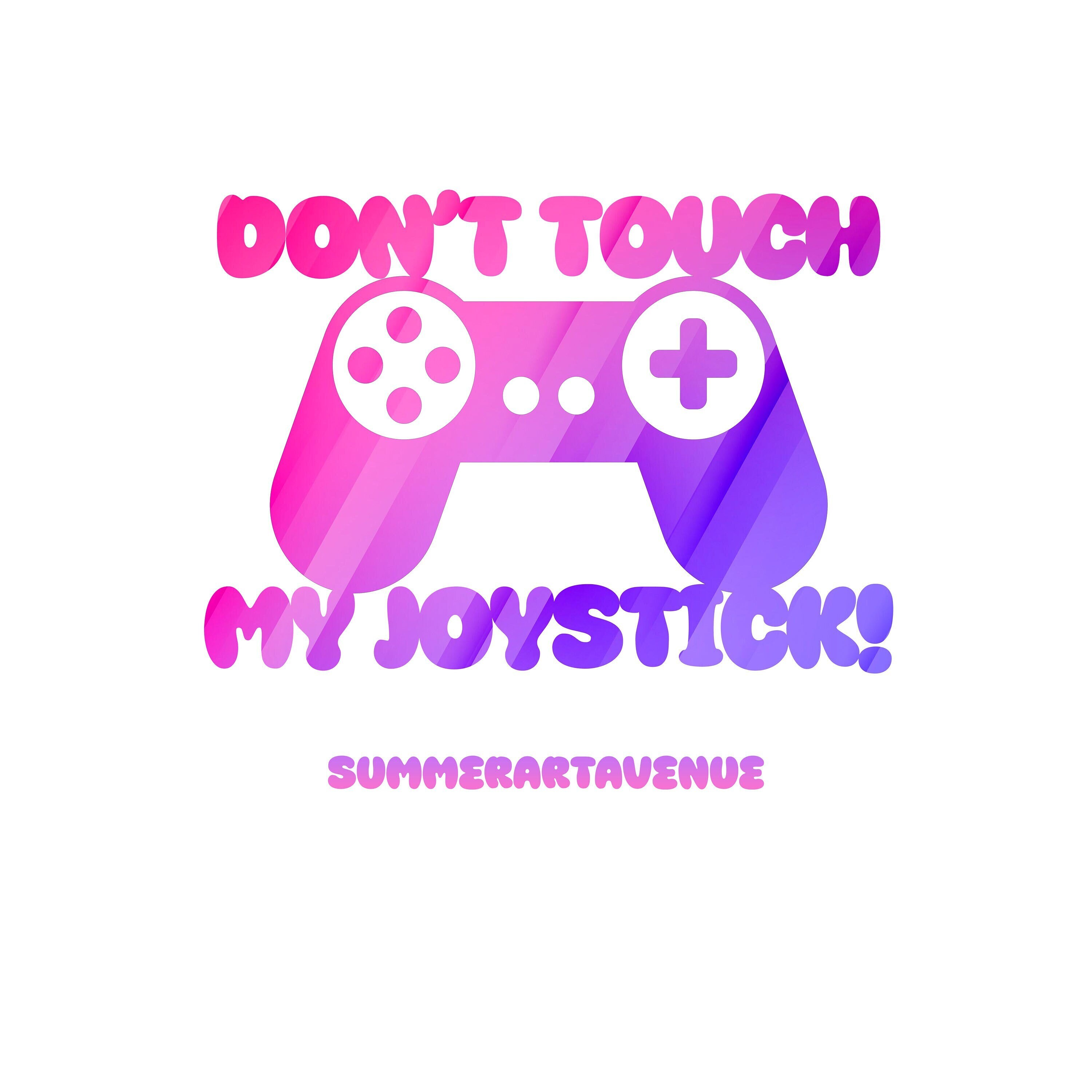 Don't Touch My Joystick PNG Purple Video Game Controller - Etsy