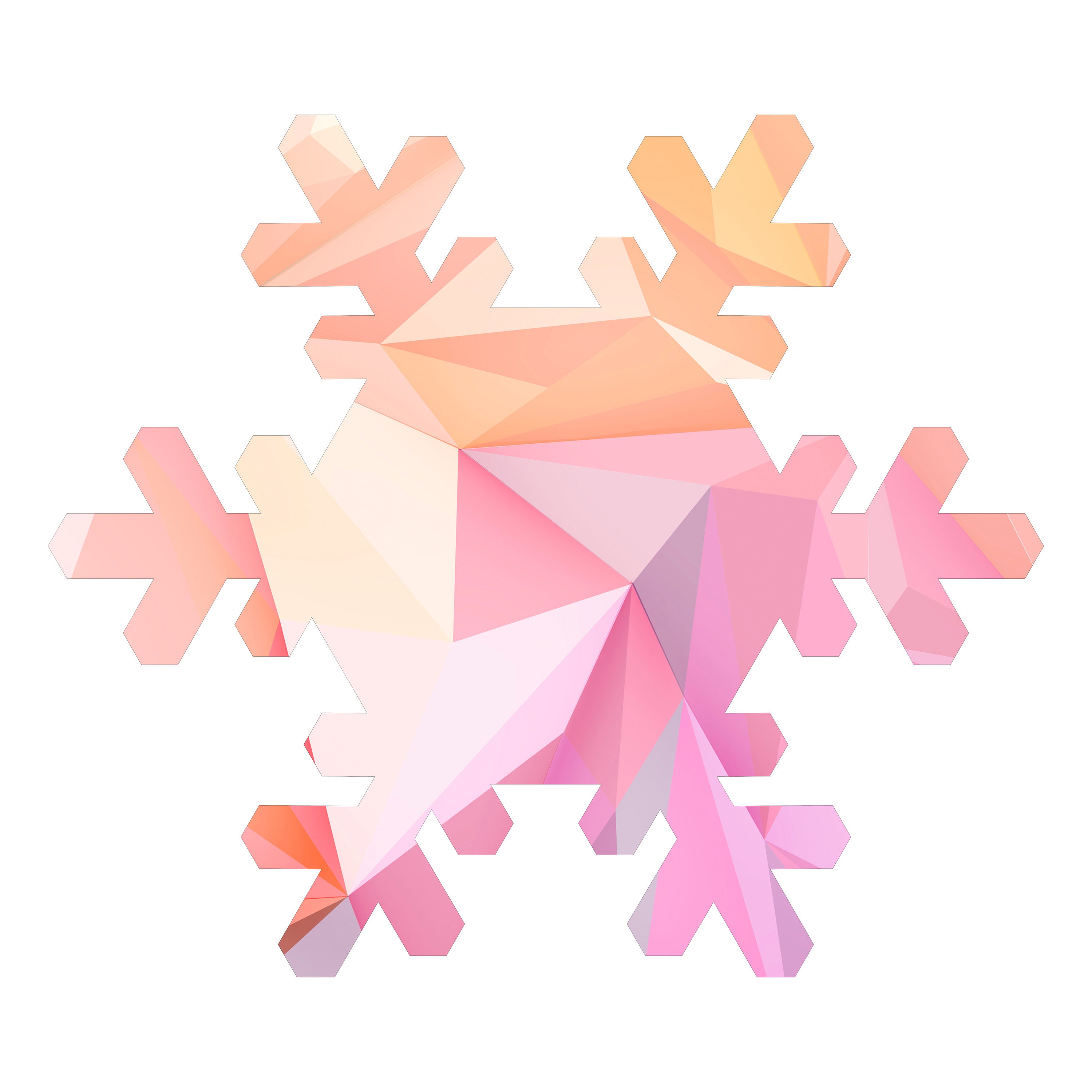 Bundle Rainbow Diamond Snowflake PNG Snowflake PNG Digital - Etsy