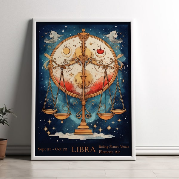 Libra Print - Etsy