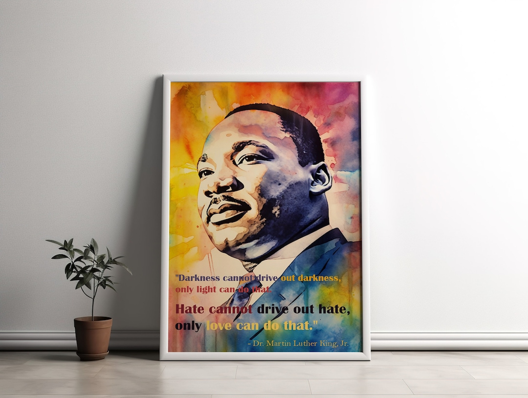 Martin Luther King Poster Inspirational Quote Bold Typography Classroom ...