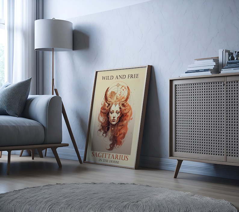 Sagittarius Poster Sagittarius Wall Art Zodiac Wall Art - Etsy