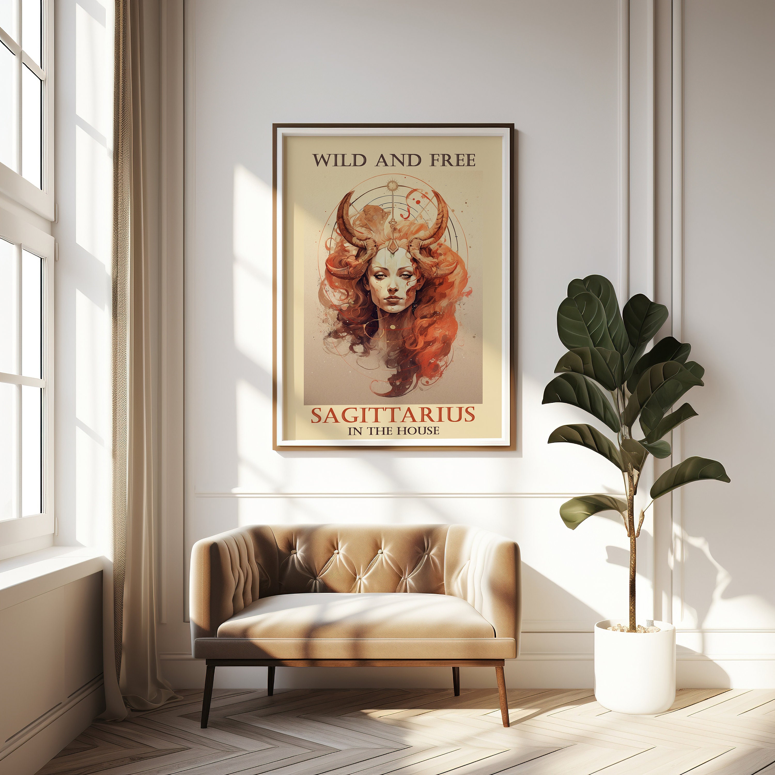 Sagittarius Poster Sagittarius Wall Art Zodiac Wall Art - Etsy