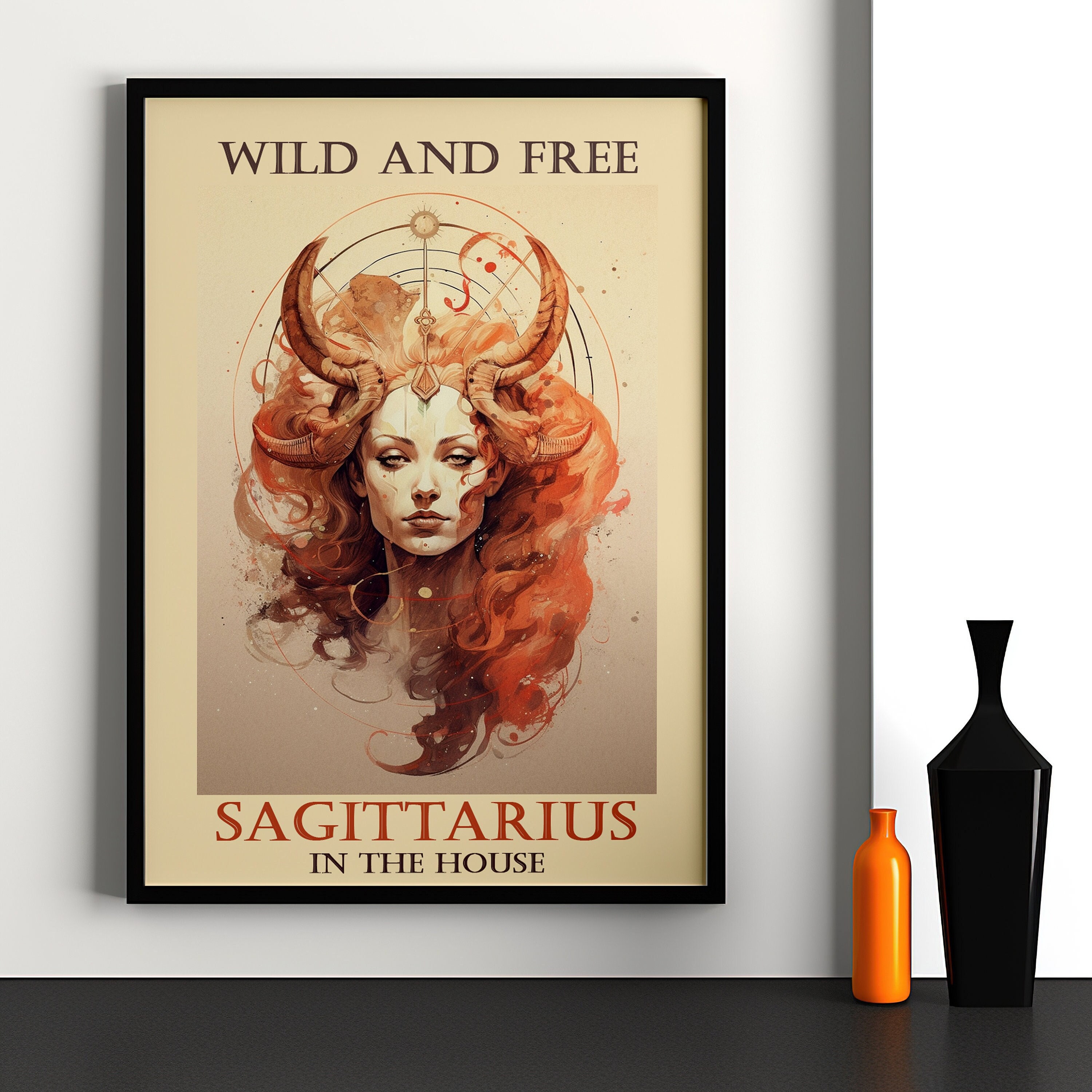 Sagittarius Poster Sagittarius Wall Art Zodiac Wall Art - Etsy