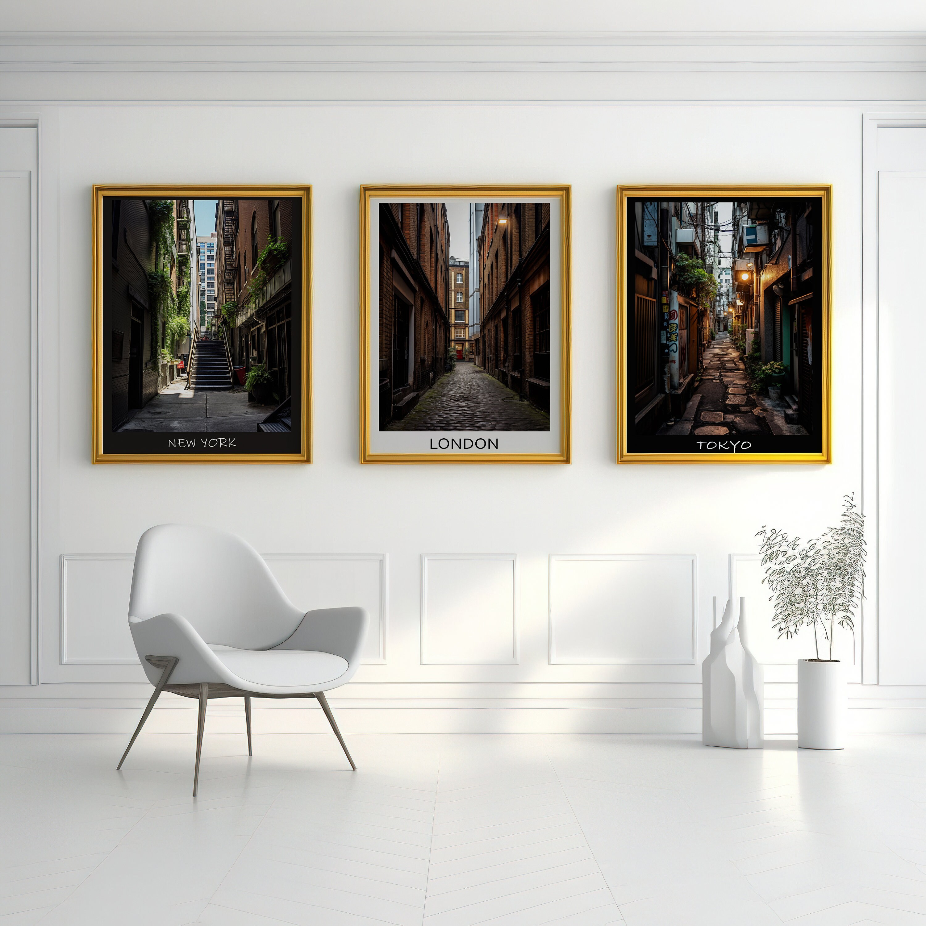 Alley Way Posters Wall Art of Cities London New York Tokyo Poster New ...