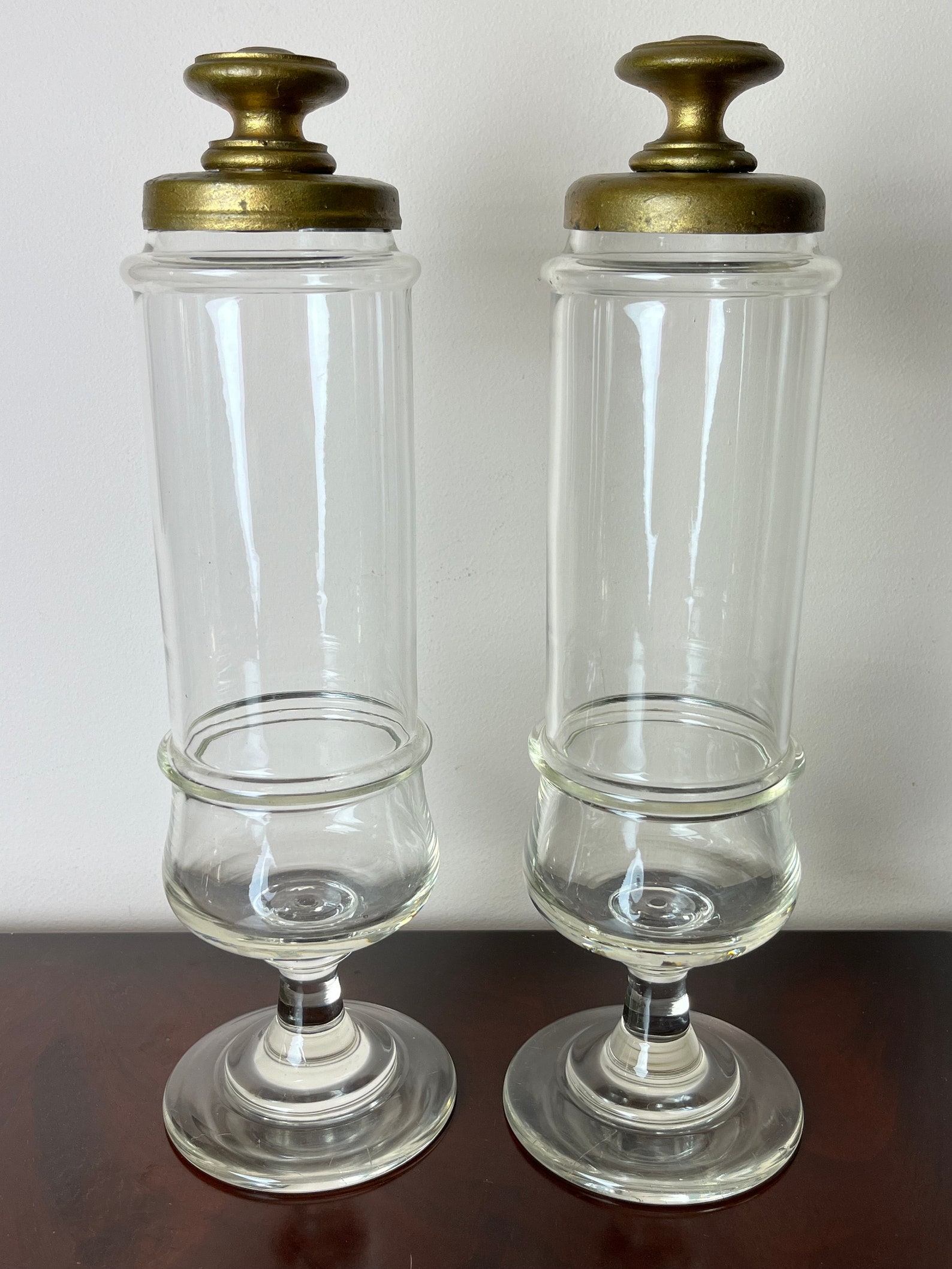 Pair of Glass Pharmacy Jars, Italy, 1930s - Etsy