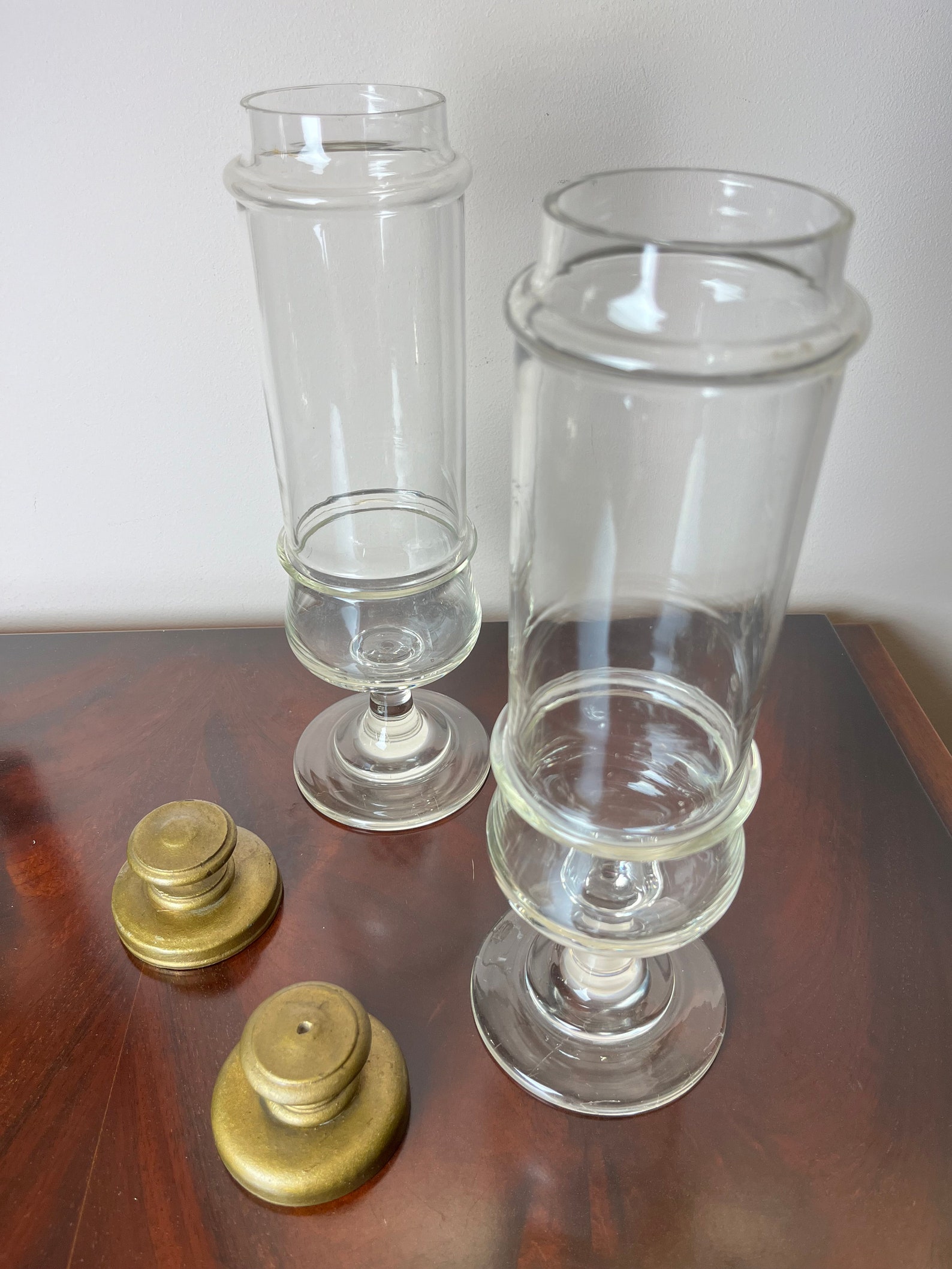 Pair of Glass Pharmacy Jars, Italy, 1930s - Etsy