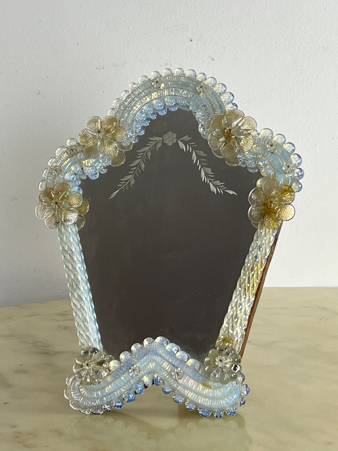 Venetian Table Mirror Mid-century Murano Glass Italian Design 1960s - Etsy