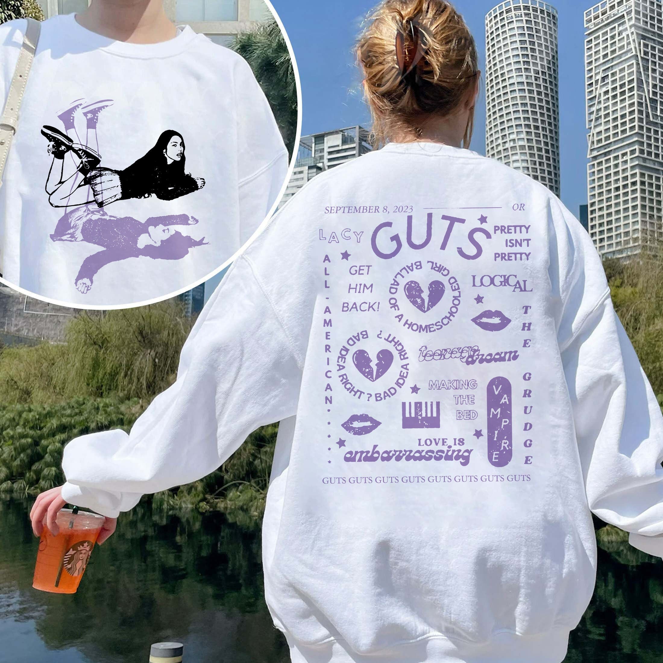Guts Olivia track list Shirt, Guts aesthetic Shirt, Olivia Rodrigo ...