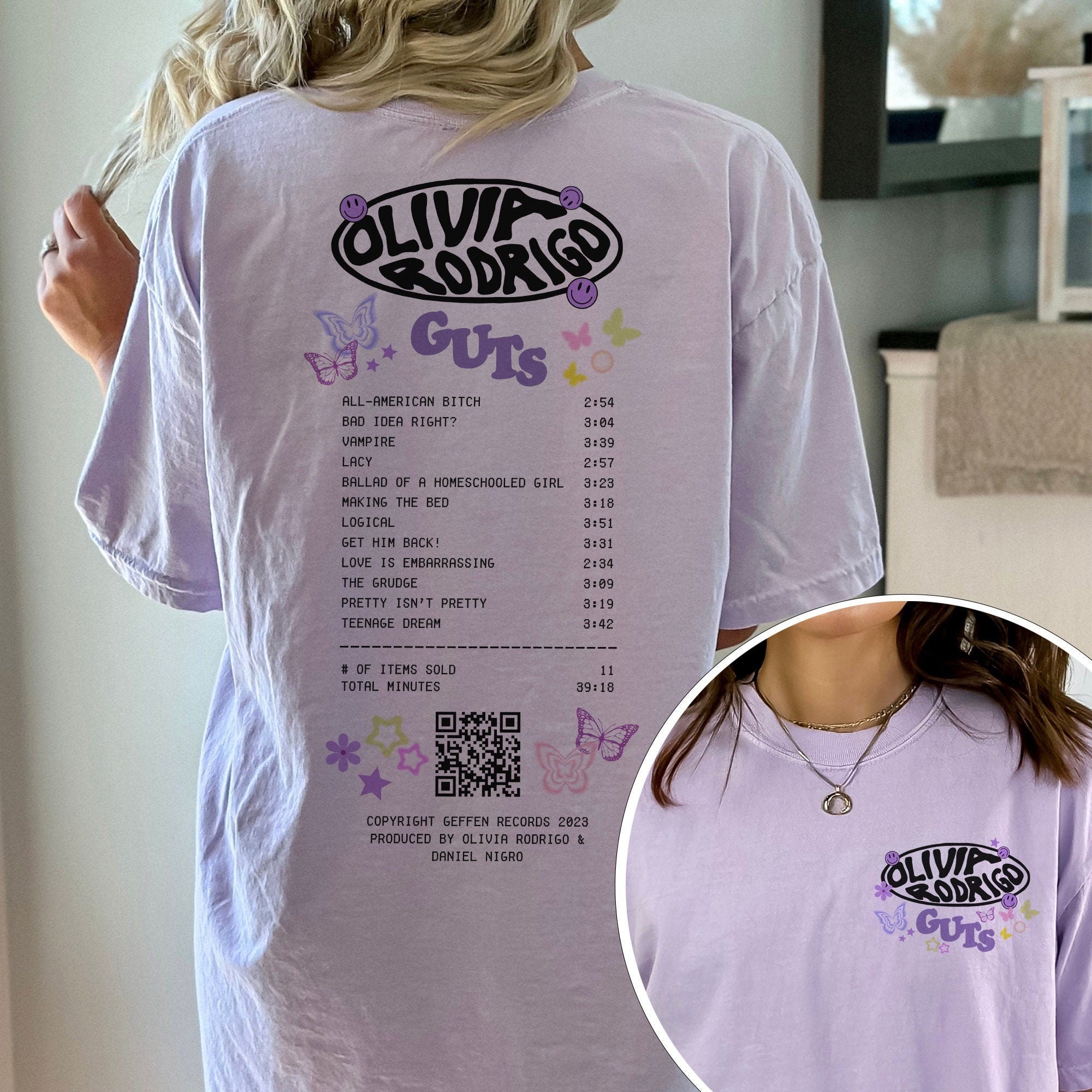 Olivia Rodrigo Guts Shirt, Album Tracklist Tee sold by Melodie ...