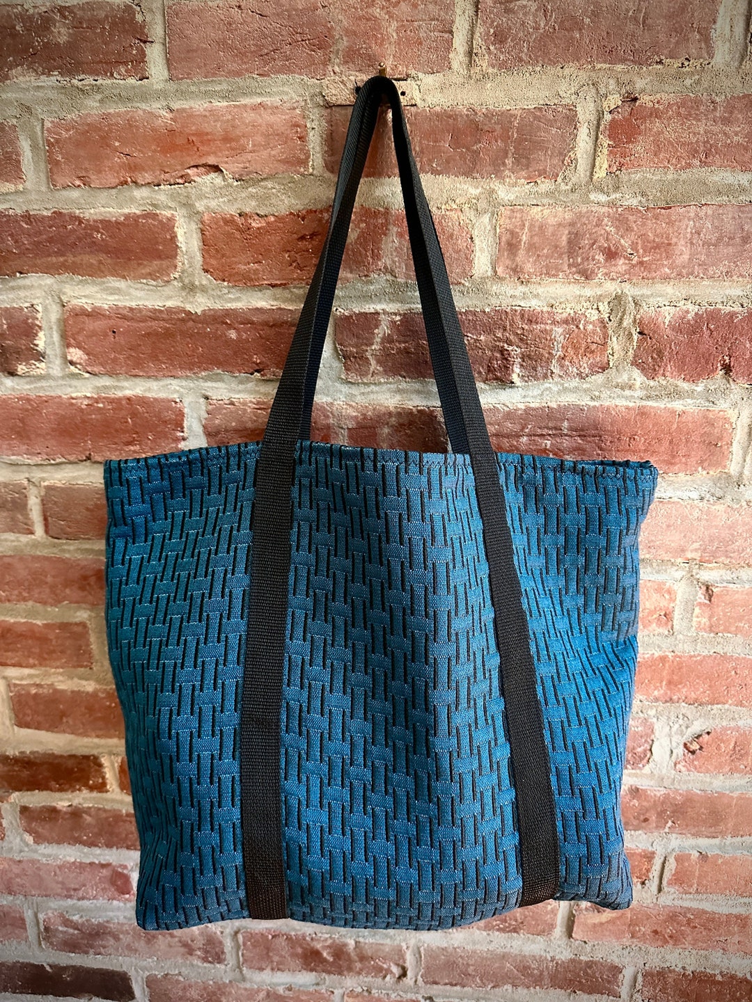 Blue Handmade Totebag Recycled/repurposed Fabric, Unique, Classy ...