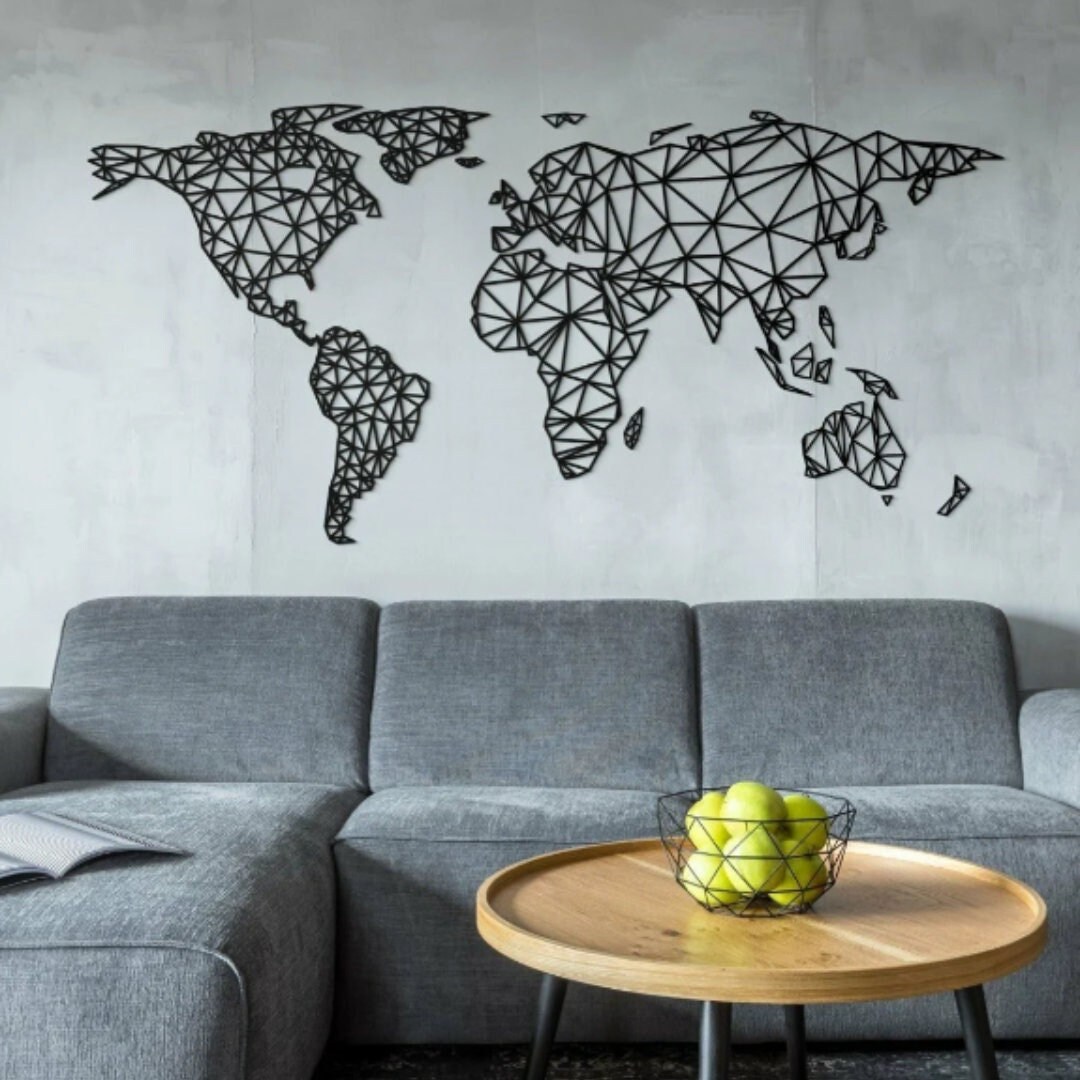 World Map 3D - Etsy