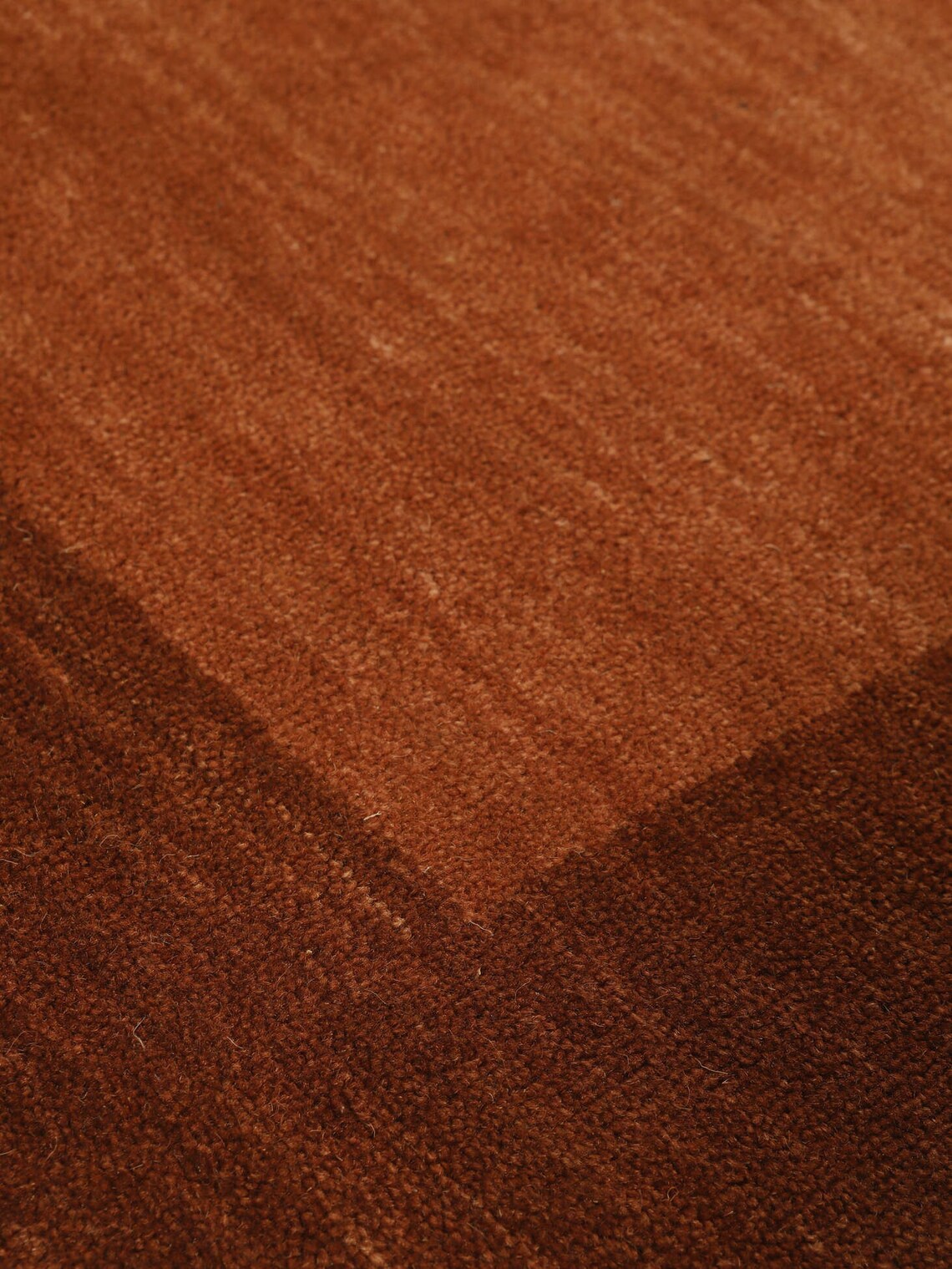 Modern Handloom Wool Rust Red 100% Woolen Hand Tufted Rug Designer Wool ...