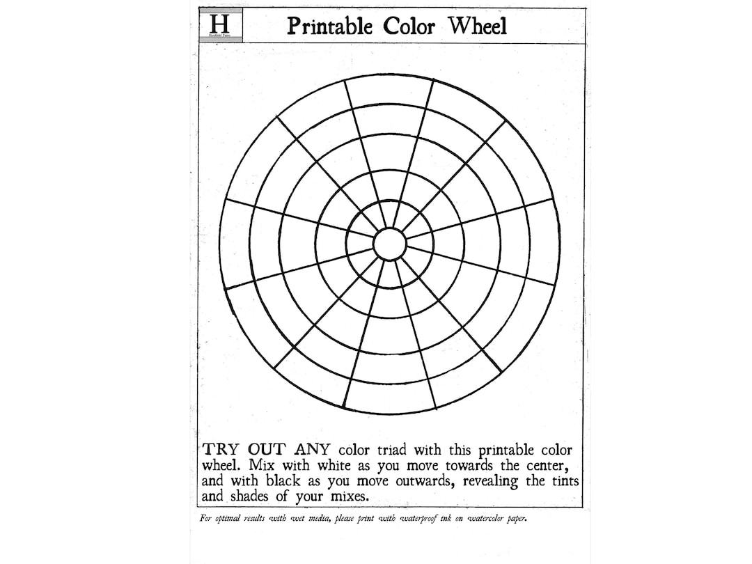 Color Wheel Printable - Etsy