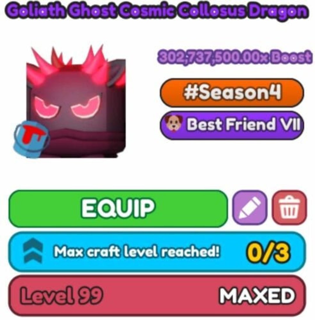 Arm Wrestle Simulator Goliath Ghost Cosmic Collosus Dragon - Etsy