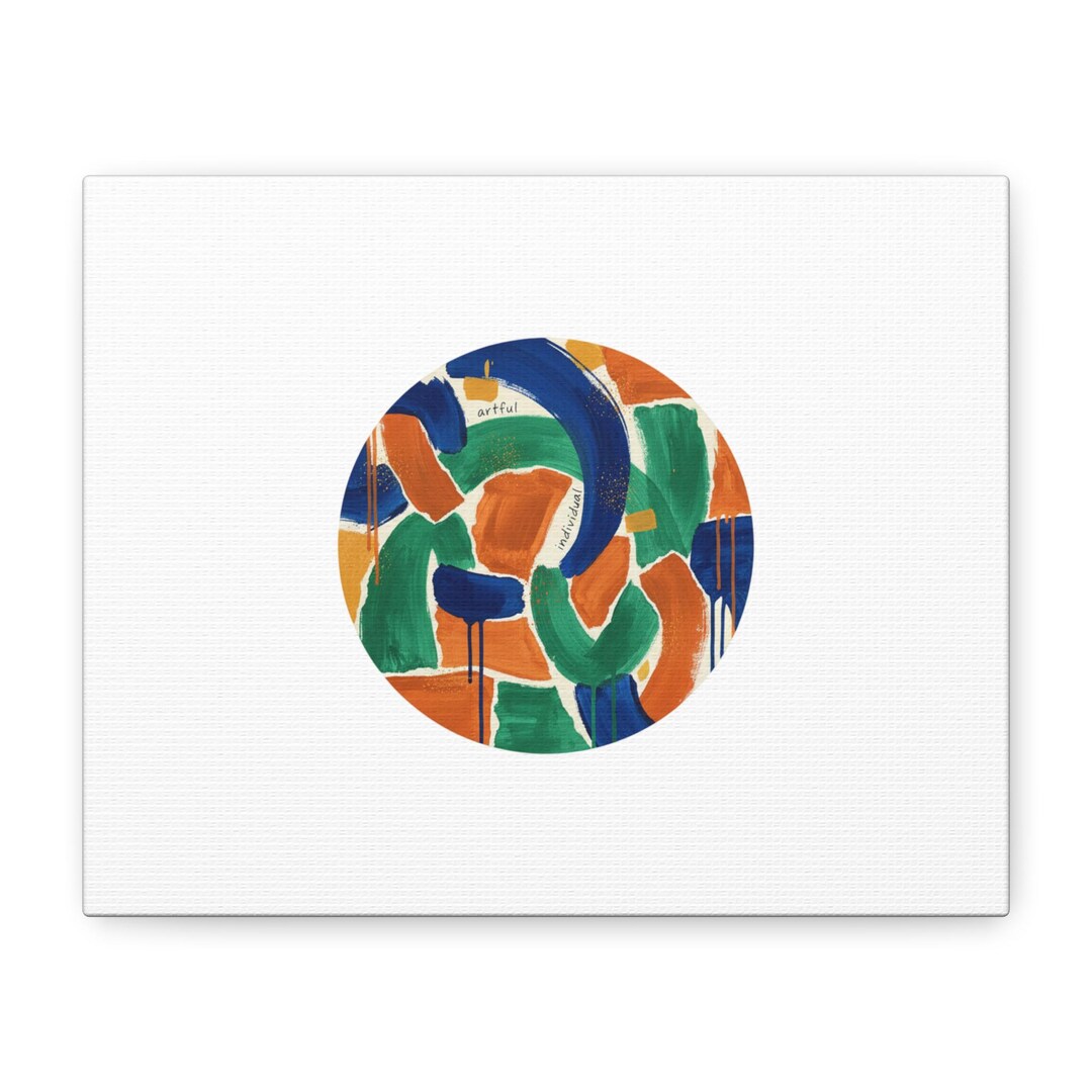 Painterly Abstract Floral Canvas, Stretched Matte Art Print | Craft ...