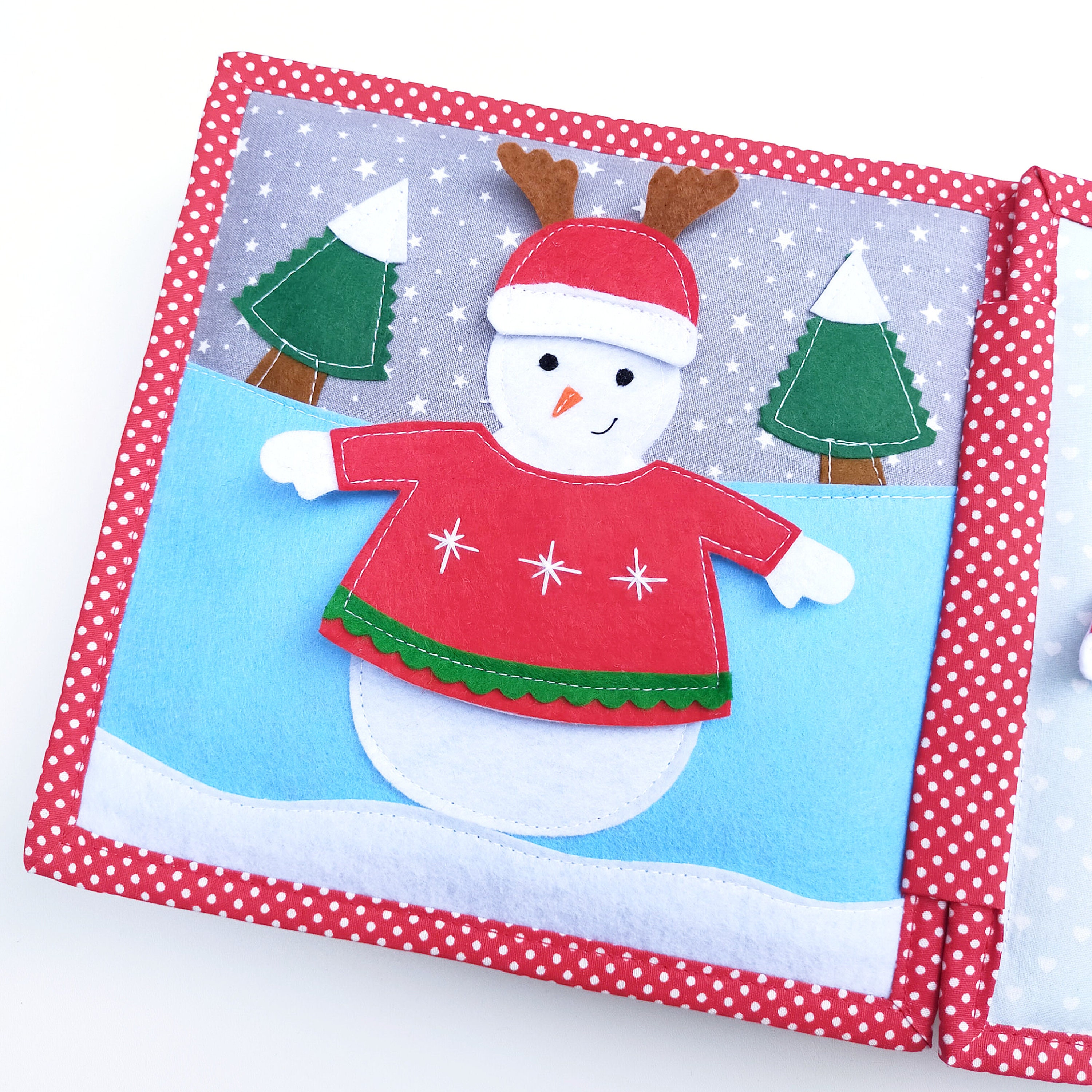 Christmas Busy Book, Educational Fabric and Felt Book, Busy Book for ...