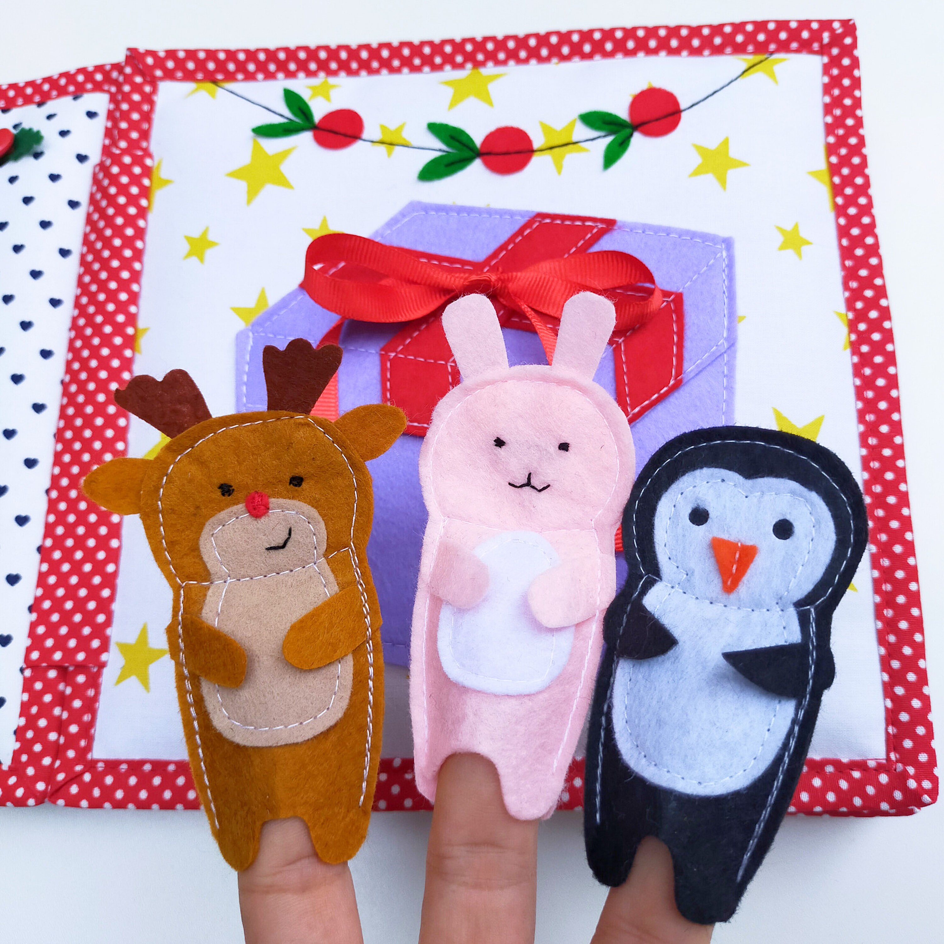 Christmas Busy Book, Educational Fabric and Felt Book, Busy Book for ...