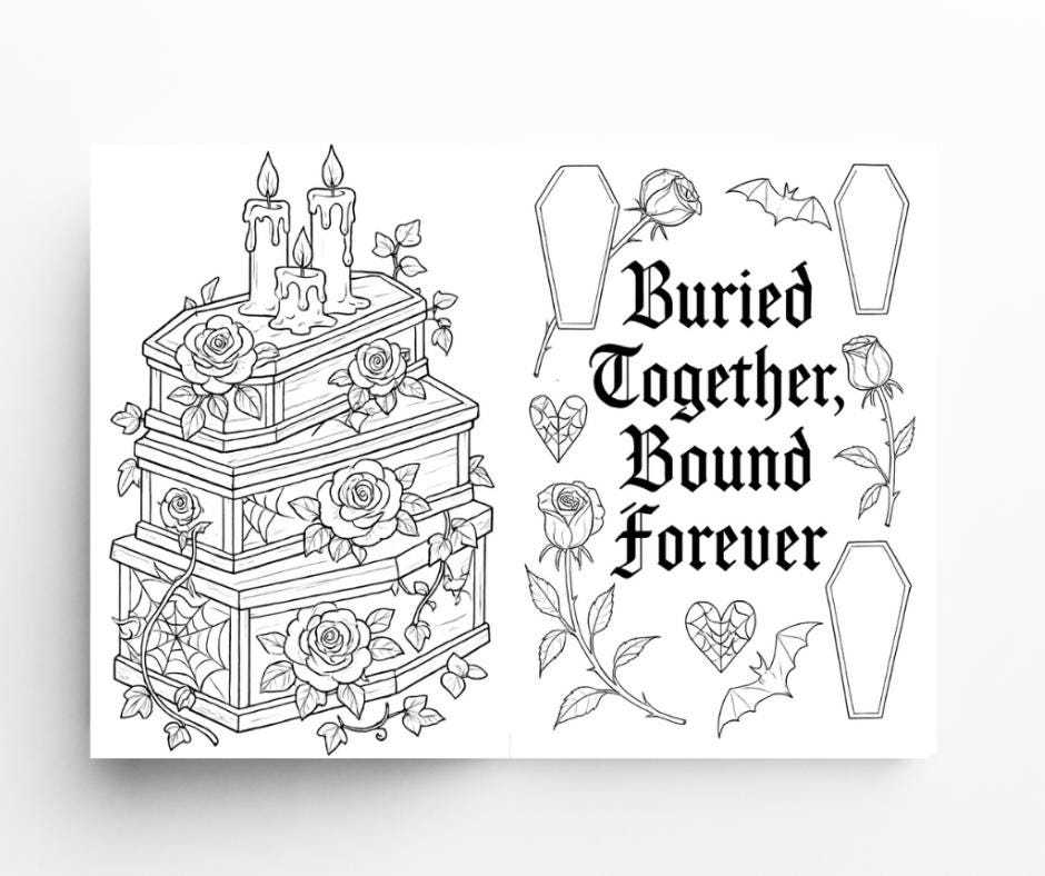 Dark Hearts Gothic Colouring Book | Soft Goth Pastel Horror Art ...