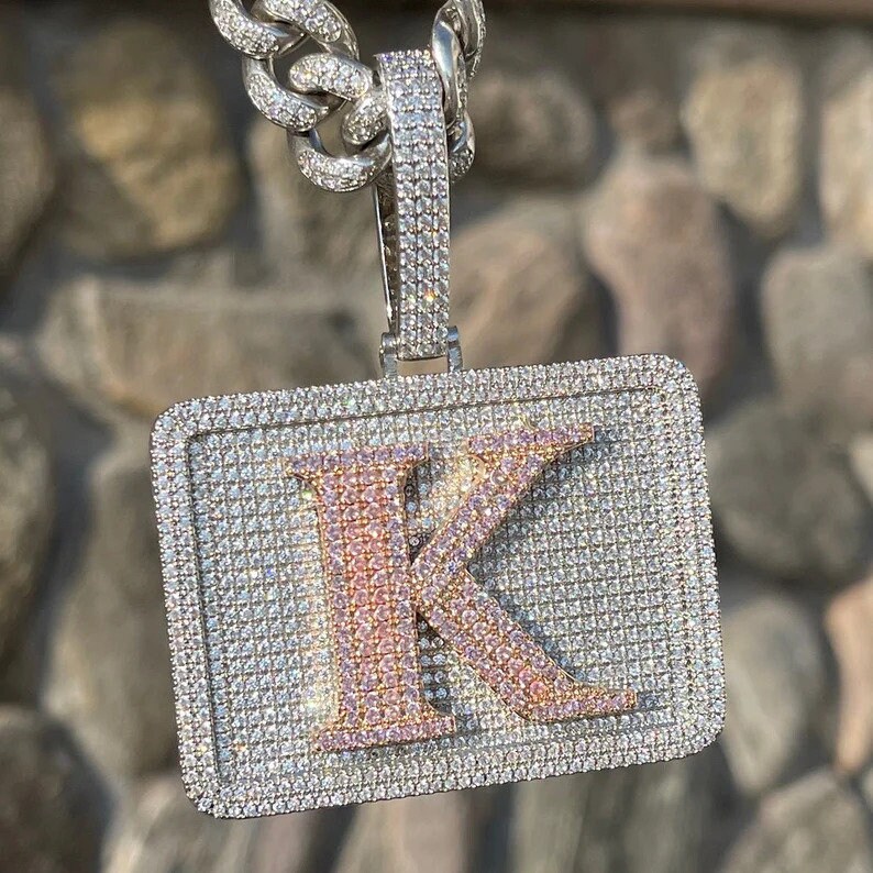 Custom Iced Out Hip Hop Pendant | Chunky Moissanite Jewelry in 925 ...