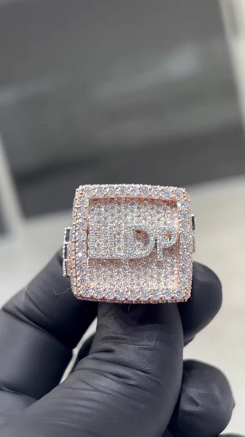 Iced Out Rings for Men, VVS Clarity Lab Grown Diamond Championship ...