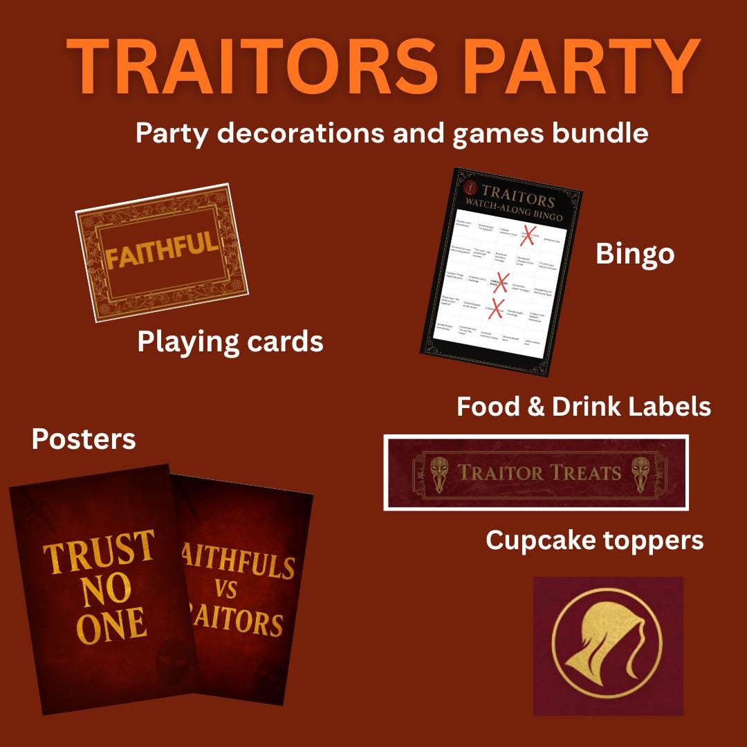 Traitors Party Pack - Digital Download - Etsy