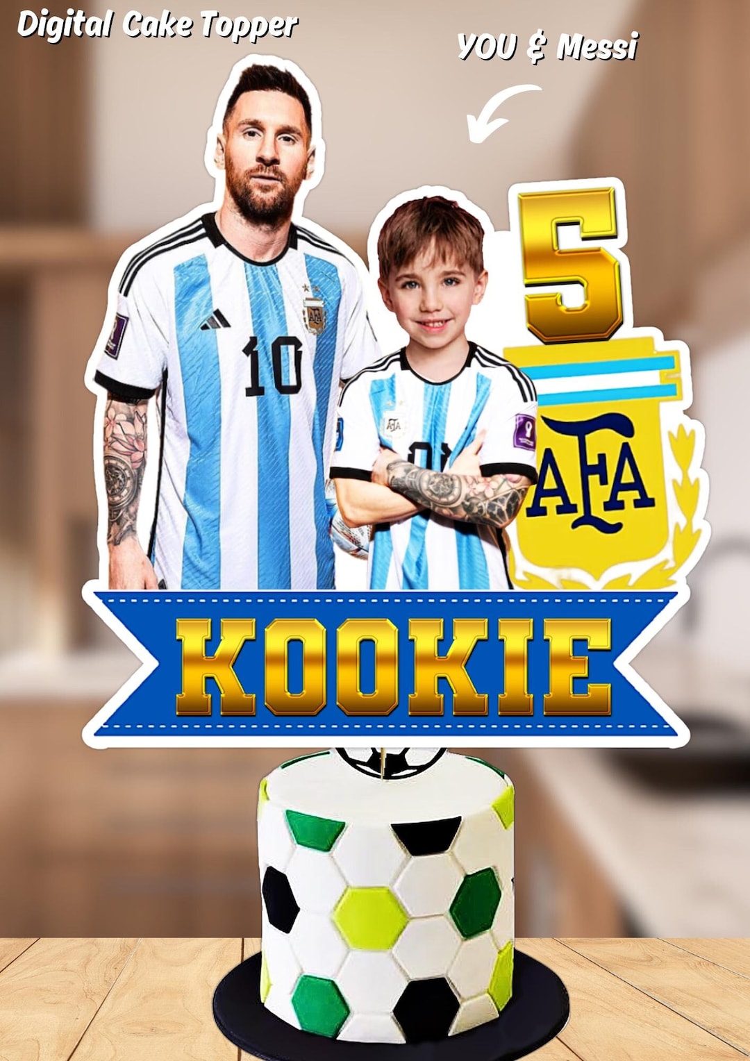 Messi Cake Topper Lionel Messi Cake Topper Messi and You Printable ...