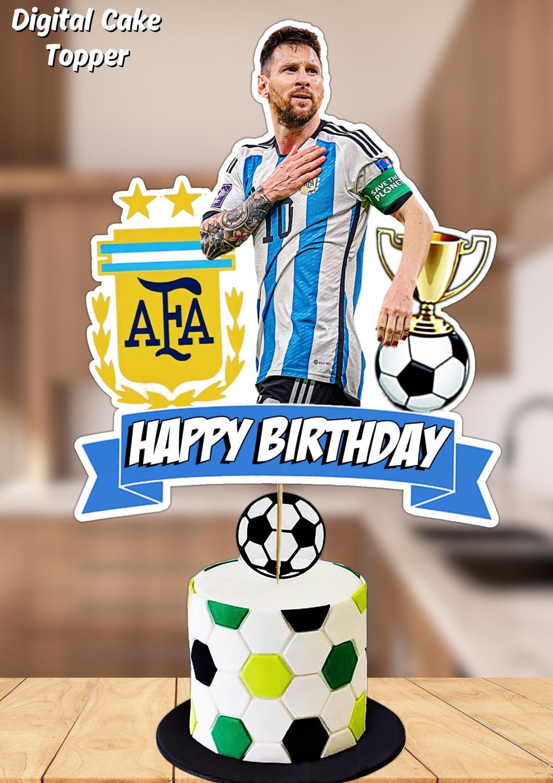 Lionel Messi Birthday Cake Topper / Lionel Messi Cake Topper /messi ...