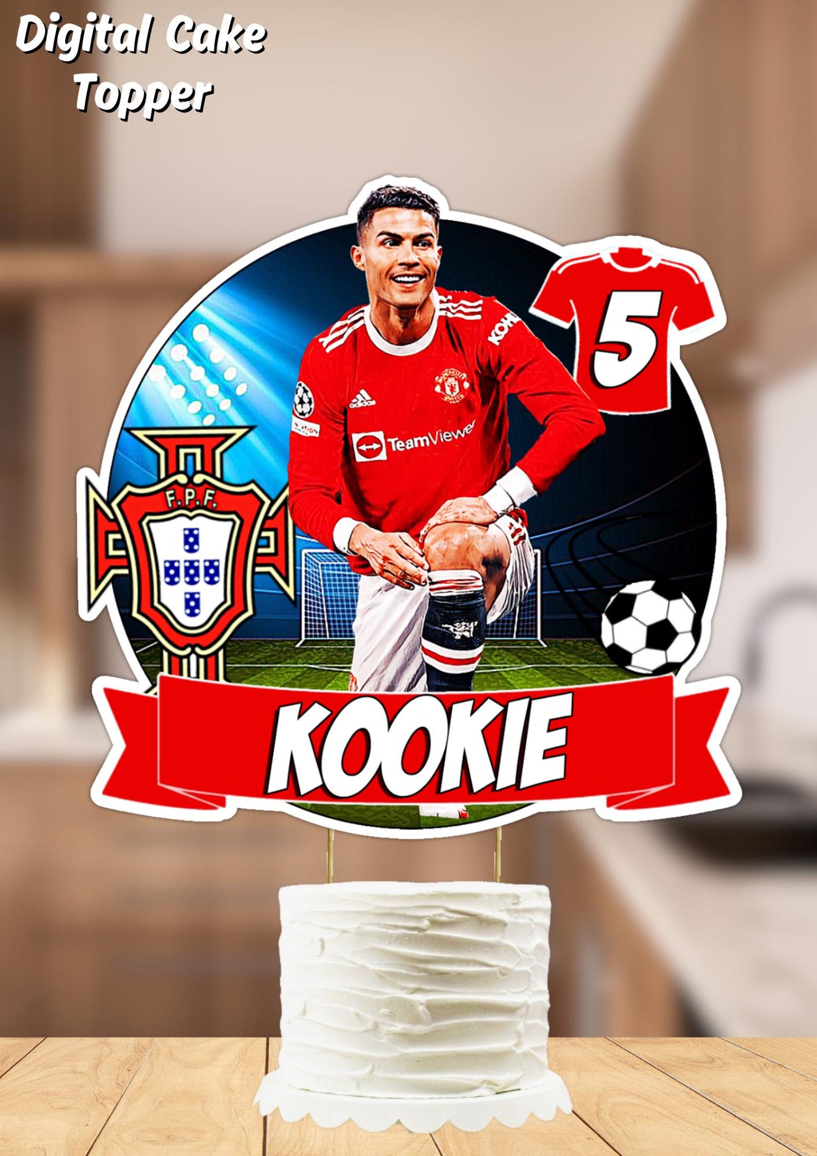 Cristanio Ronaldo Cake Topper, Ronaldo Party Cake Topper, Soccer Themed ...