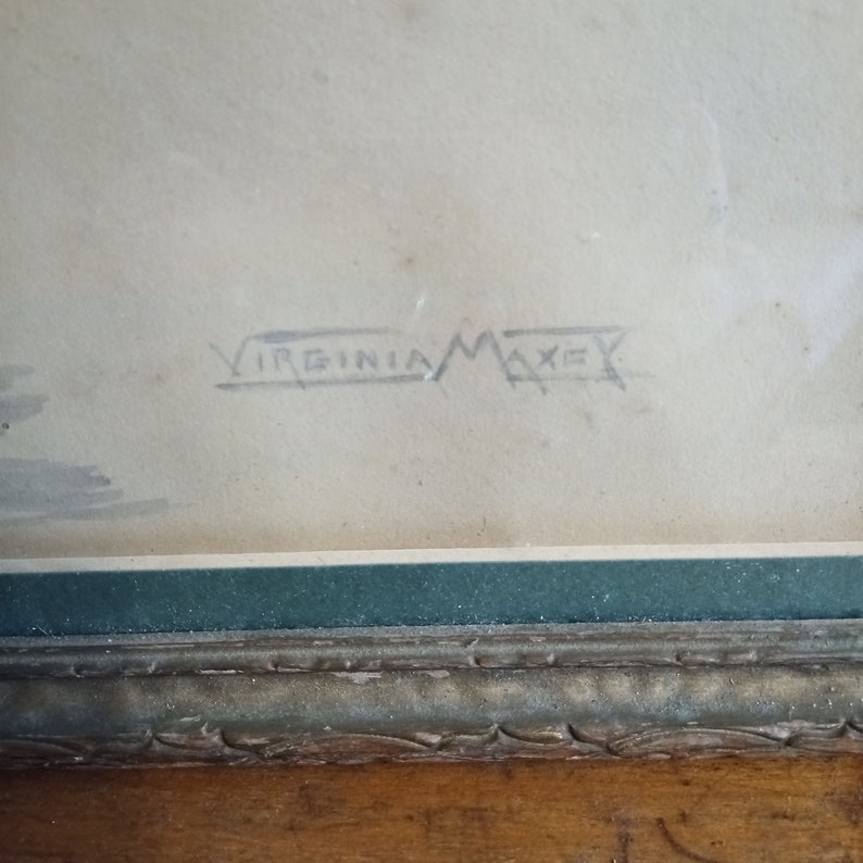 Virginia Maxey Painting of Flowers in Basket Tipped Over - Etsy