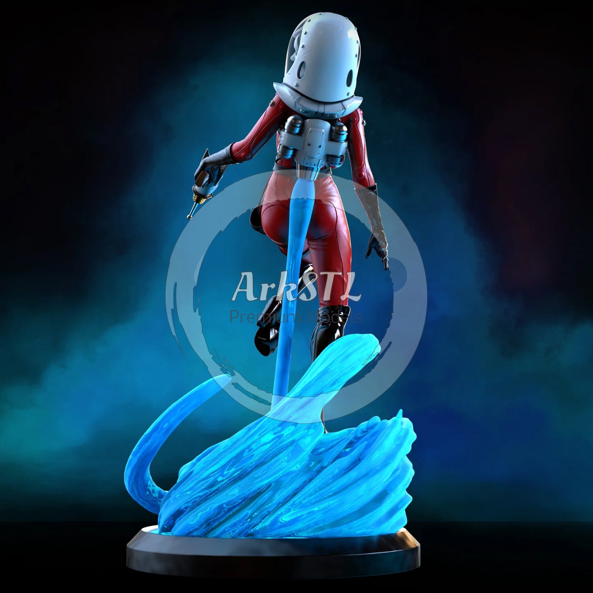 Alien Warrior Woman Diorama NSFW 3D Figure STL 3D Model 3D Printable ...