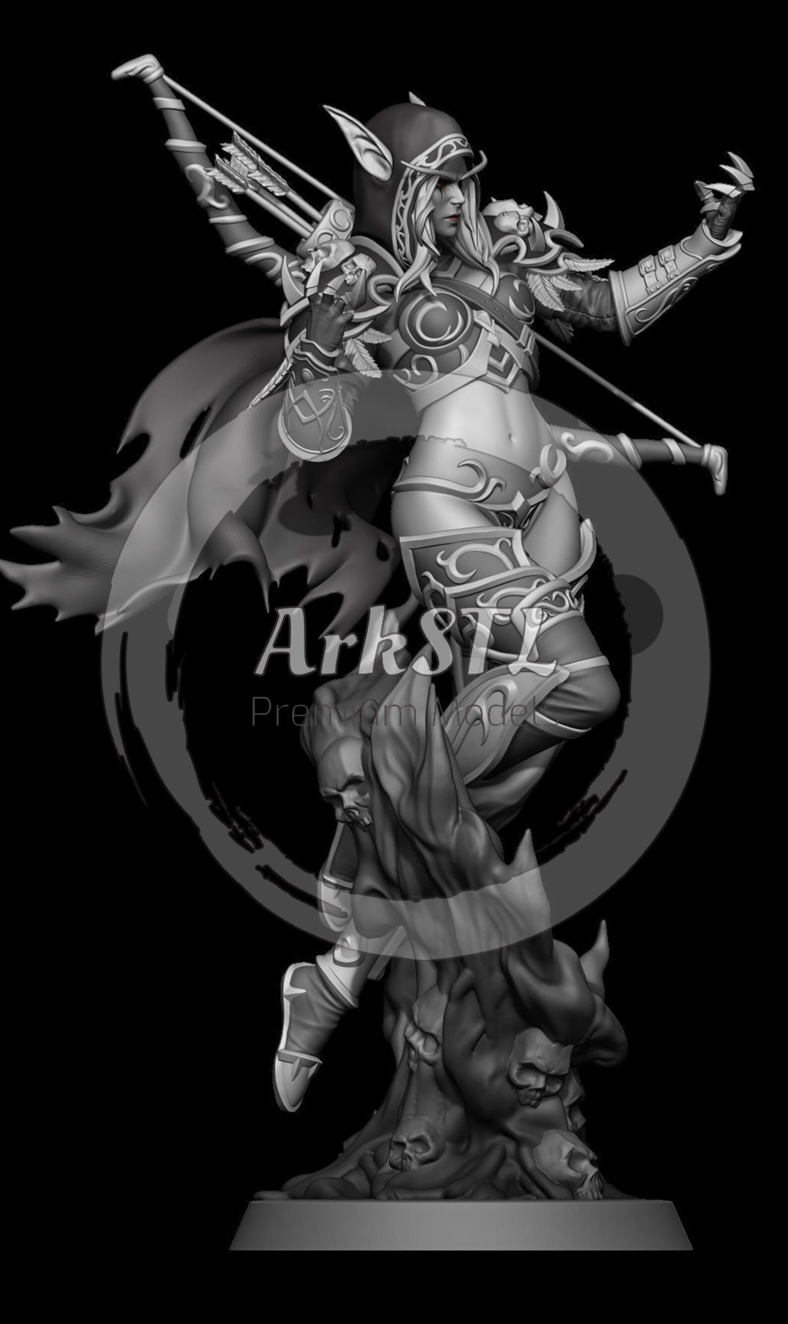 Sylvanas Windrunner World of Warcraft 3D Figure STL 3D Model 3D ...