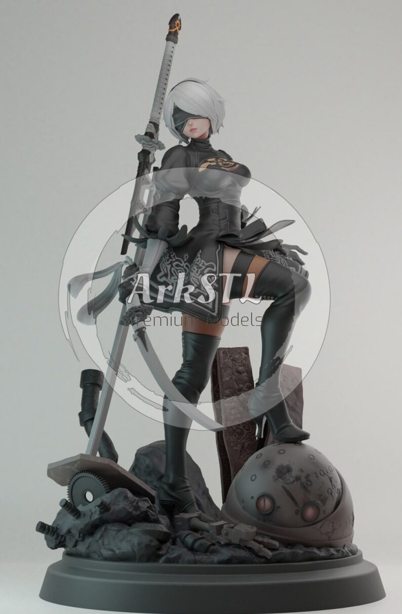 Sexy Sword Woman 3D Figure STL 3D Model 3D Printable File 3D Printing ...