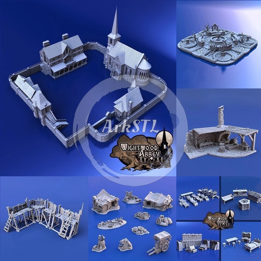 Weightwood Abbey Complete 3D Figure STL 3D Model 3D Printable File 3D ...