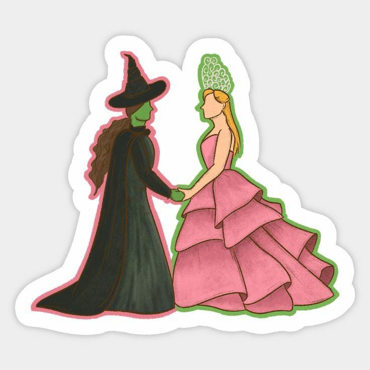 Cute Wicked Glinda and Elphaba Phone Wallpaper - Etsy