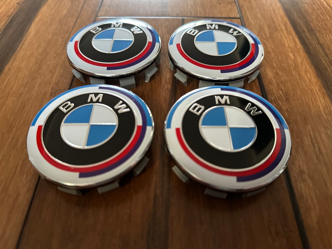 4x Alloy Wheel Centre Caps 50th Anniversary for BMW Fit Most G Series ...