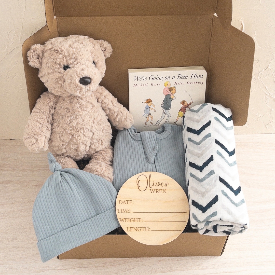Baby Shower Gift Basket, Baby Gift Box, Gift Newborn, Personalized Baby ...
