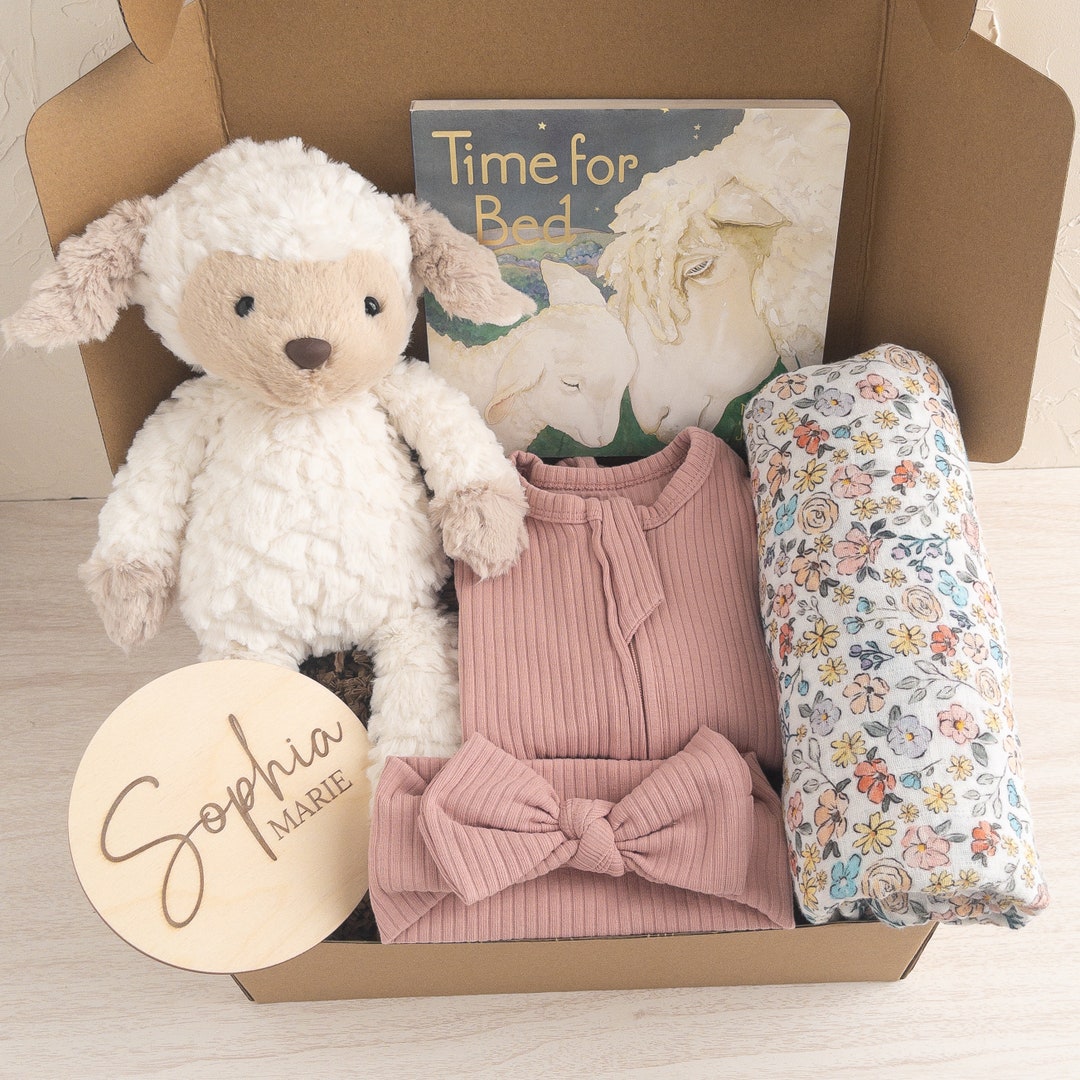 Baby Girl Gift Box, Personalized Newborn Girl Gifts, Baby Shower Gift ...