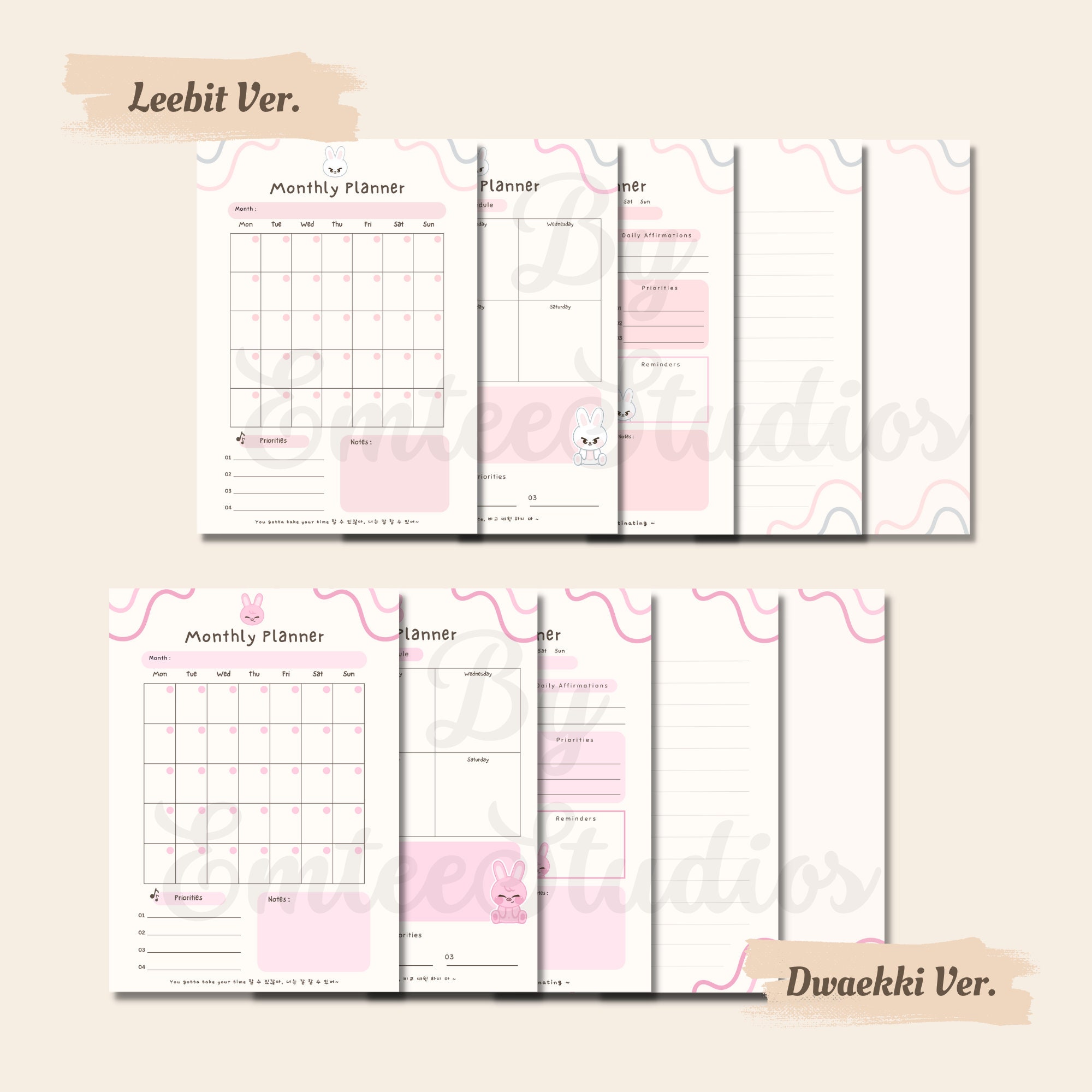 Stray Kids SKZOO A4 Journal/planner Printable Set | PNG, PDF File ...